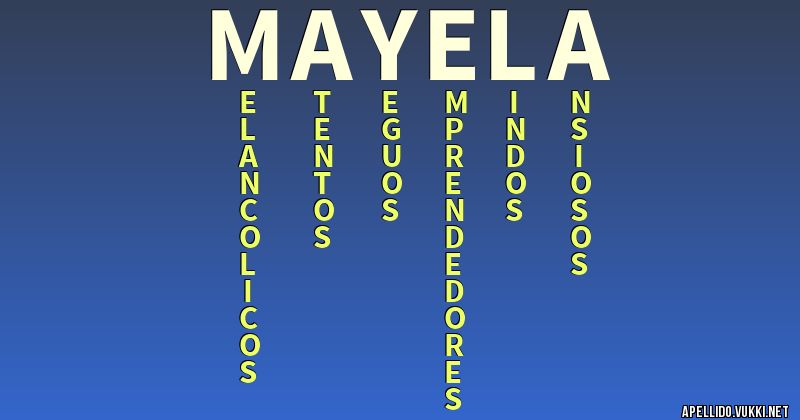 Significado del apellido mayela - Significados de los apellidos