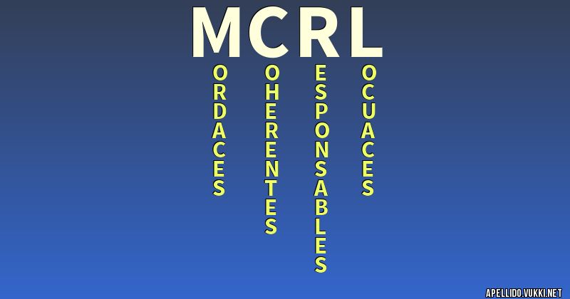 Significado del apellido mcrl - Significados de los apellidos