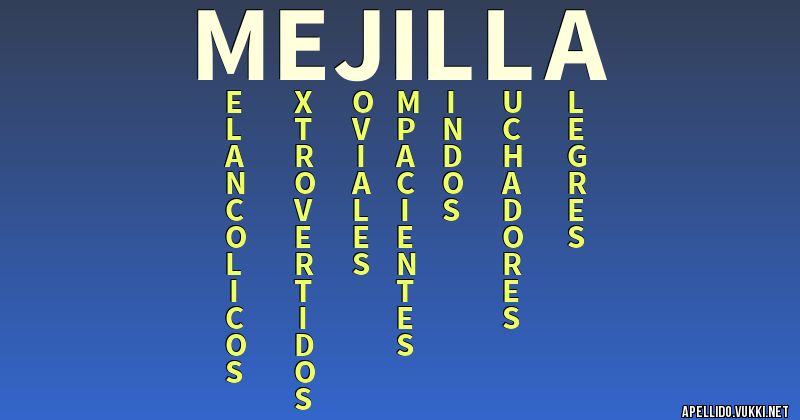 Significado del apellido mejilla - Significados de los apellidos