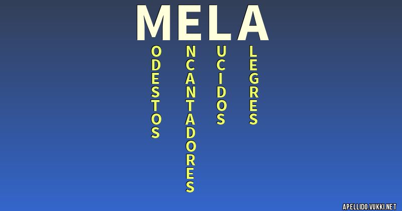 Significado del apellido mela - Significados de los apellidos