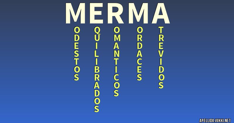 Significado del apellido merma - Significados de los apellidos