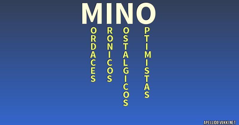 Significado del apellido miño - Significados de los apellidos