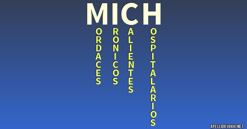 Significado del apellido mich - Significados de los apellidos