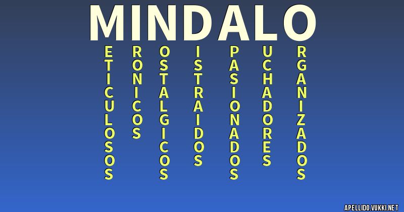 Significado del apellido mindalo - Significados de los apellidos