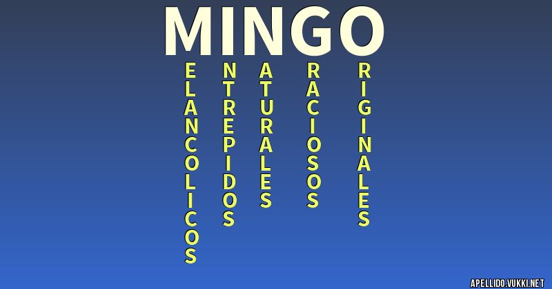 Significado del apellido mingo - Significados de los apellidos