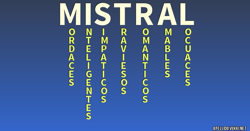 Significado del apellido mistral - Significados de los apellidos