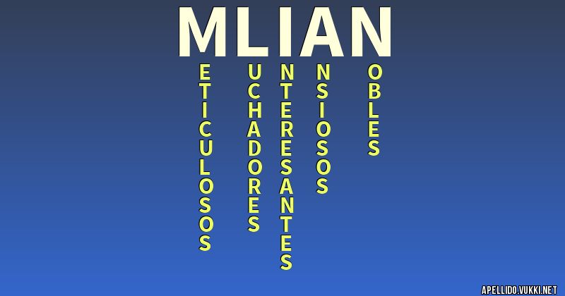 Significado del apellido mlian - Significados de los apellidos