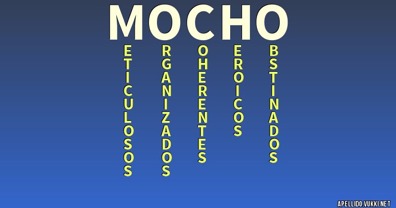 Significado del apellido mocho - Significados de los apellidos