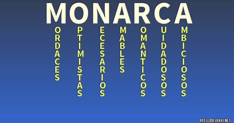 Significado del apellido monarca - Significados de los apellidos