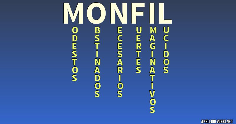 Significado del apellido monfil - Significados de los apellidos