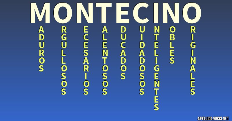 Significado del apellido montecino - Significados de los apellidos