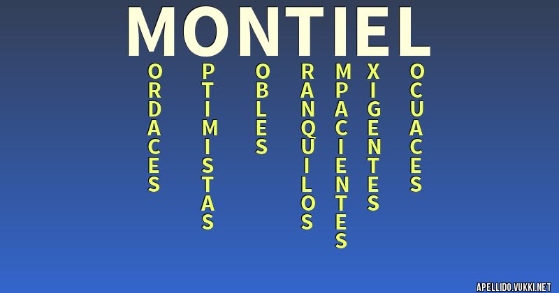 Significado del apellido montiel - Significados de los apellidos