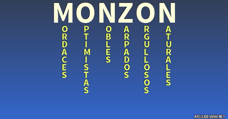 Significado del apellido monzon - Significados de los apellidos