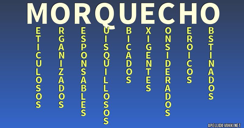 Significado del apellido morquecho - Significados de los apellidos