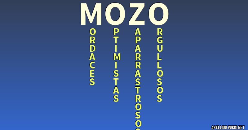 Significado del apellido mozo - Significados de los apellidos