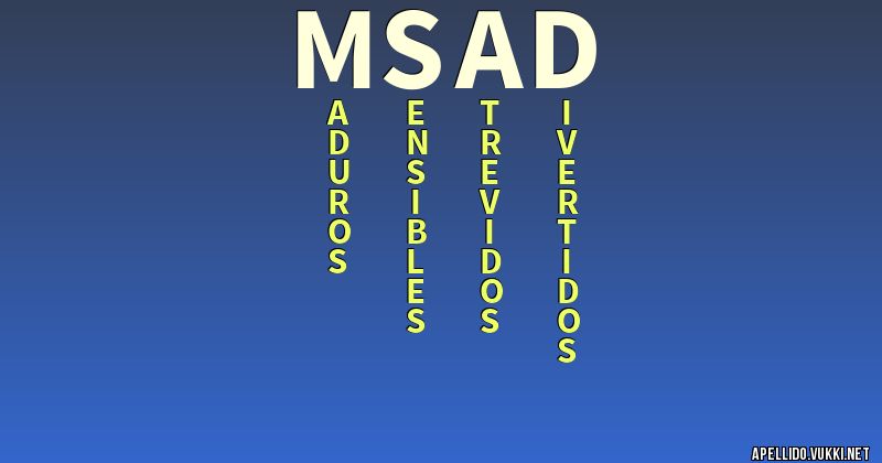 Significado del apellido msad - Significados de los apellidos