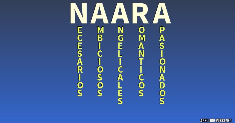 Significado del apellido naara - Significados de los apellidos