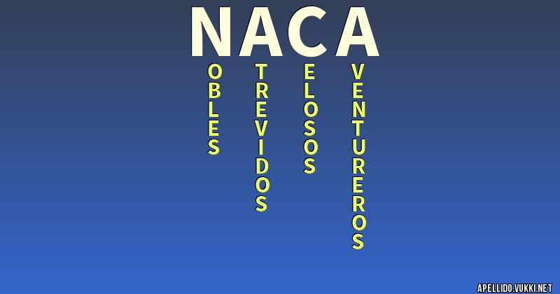 Significado del apellido naca - Significados de los apellidos