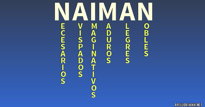 Significado del apellido naiman - Significados de los apellidos