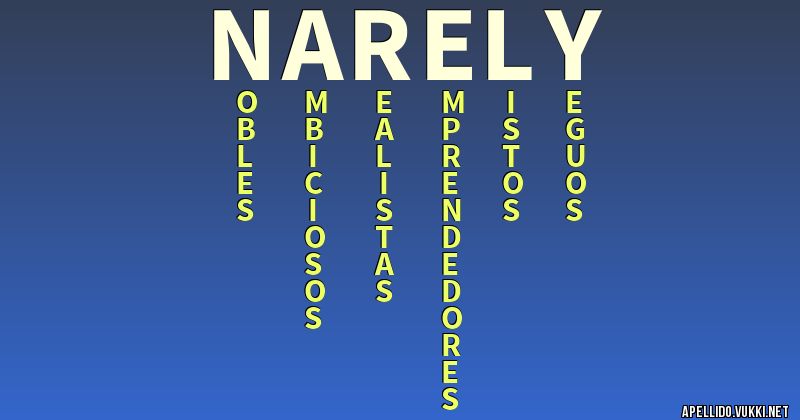 Significado del apellido narely - Significados de los apellidos