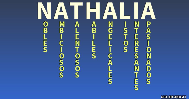 Significado del apellido nathalia - Significados de los apellidos