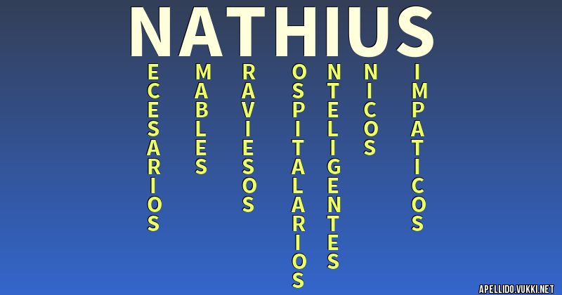 Significado del apellido nathius - Significados de los apellidos