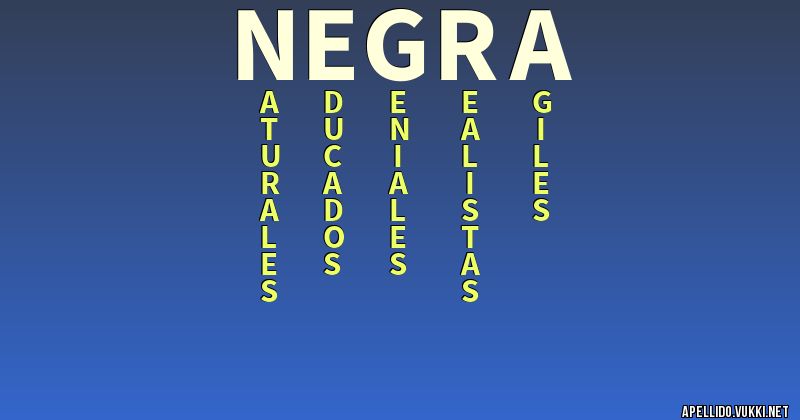 Significado del apellido negra - Significados de los apellidos