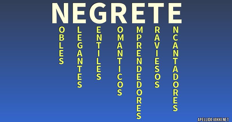 Significado del apellido negrete - Significados de los apellidos