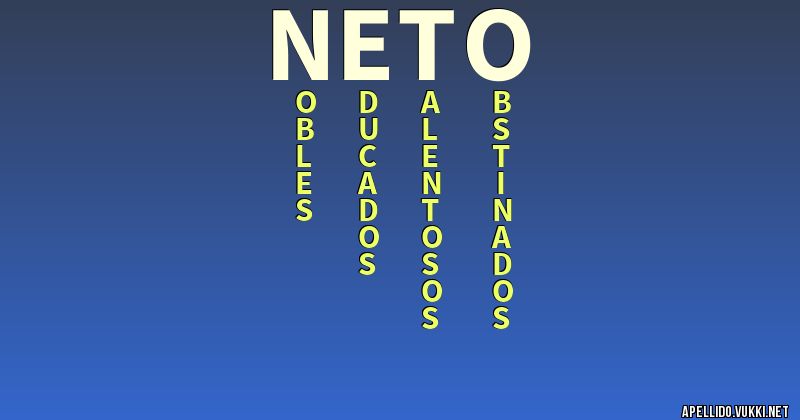 Significado del apellido neto - Significados de los apellidos