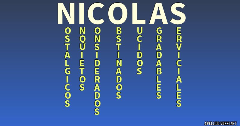Significado del apellido nicolás - Significados de los apellidos