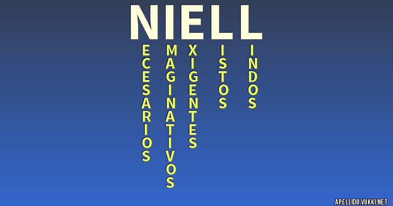 Significado del apellido niell - Significados de los apellidos