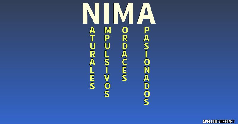 Significado del apellido nima - Significados de los apellidos