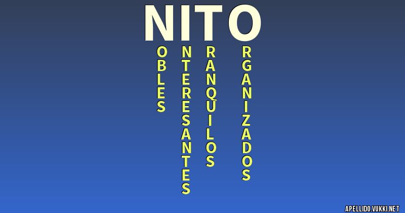 Significado del apellido nito - Significados de los apellidos