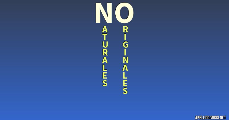 Significado del apellido no - Significados de los apellidos