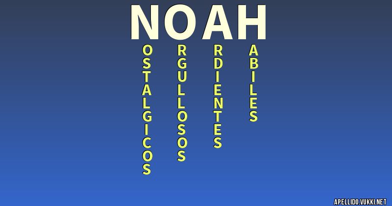 Significado del apellido noah - Significados de los apellidos