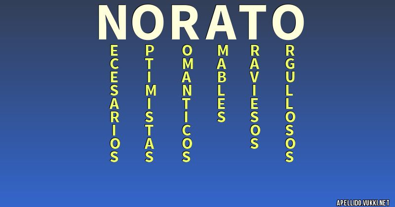 Significado del apellido norato - Significados de los apellidos
