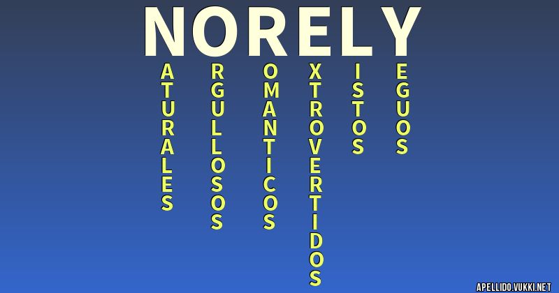 Significado del apellido norely - Significados de los apellidos