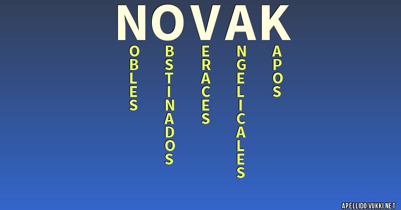 Significado del apellido novak - Significados de los apellidos