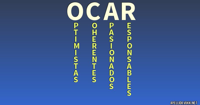 Significado del apellido ocar - Significados de los apellidos