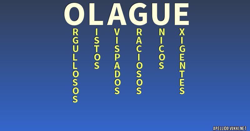 Significado del apellido olague - Significados de los apellidos