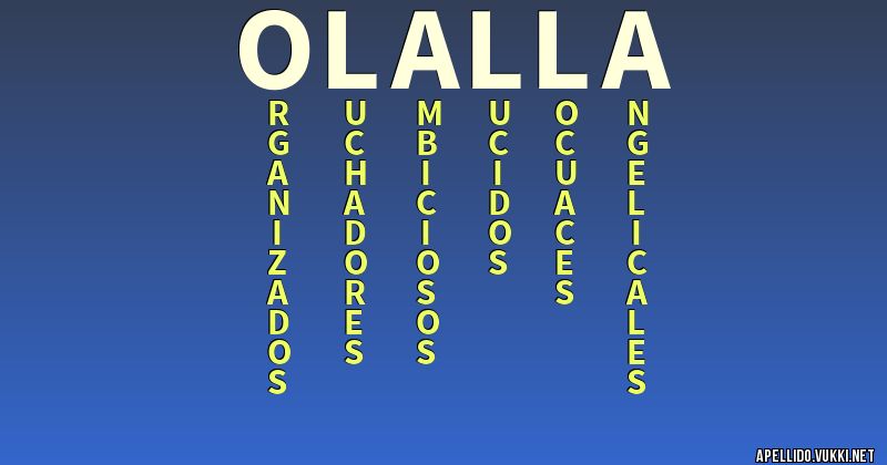 Significado del apellido olalla - Significados de los apellidos