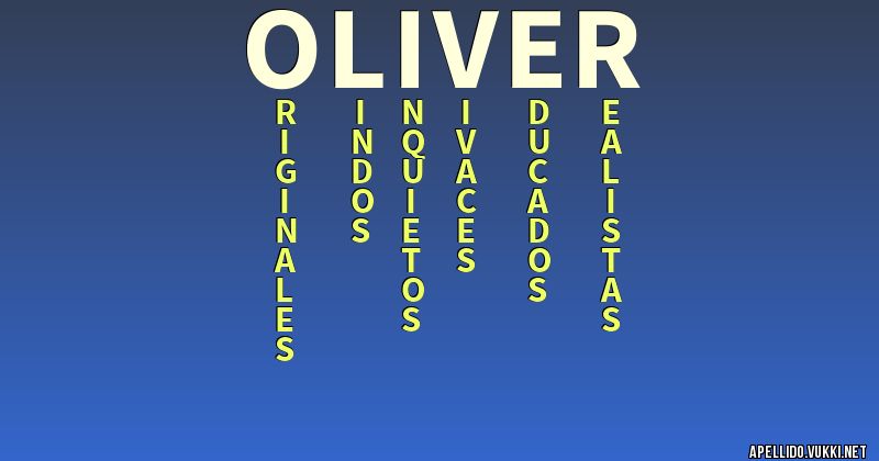 Significado del apellido oliver - Significados de los apellidos