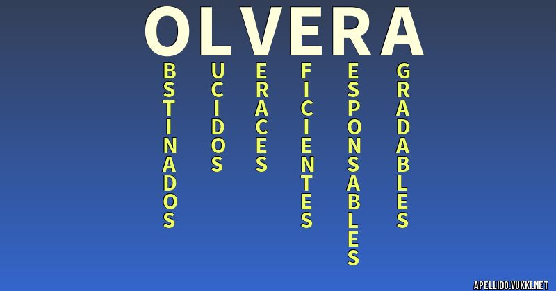 Significado del apellido olvera - Significados de los apellidos
