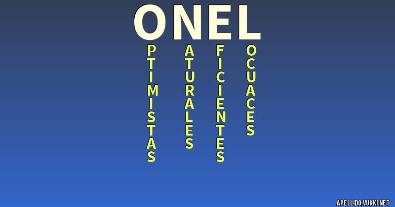 Significado del apellido onel - Significados de los apellidos