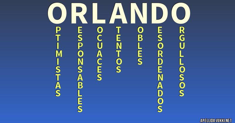 Significado del apellido orlando - Significados de los apellidos
