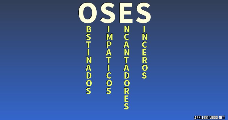 Significado del apellido oses - Significados de los apellidos