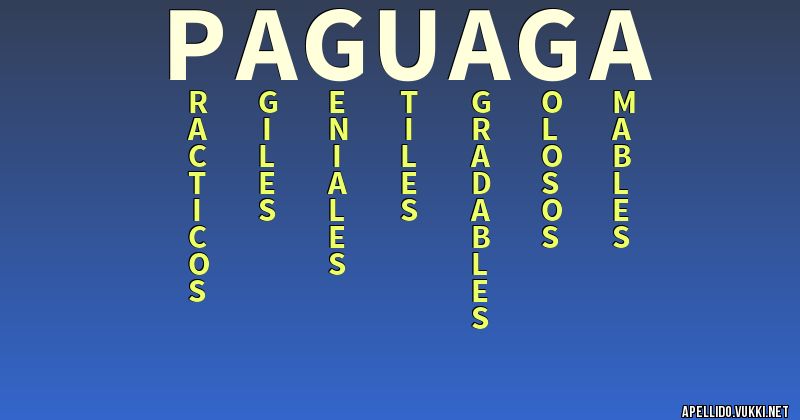 Significado del apellido paguaga - Significados de los apellidos