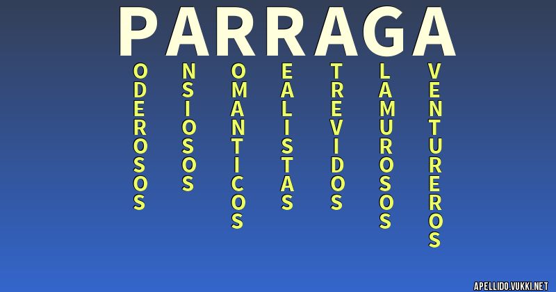Significado del apellido parraga - Significados de los apellidos