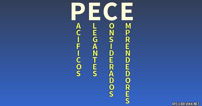 Significado del apellido pece - Significados de los apellidos