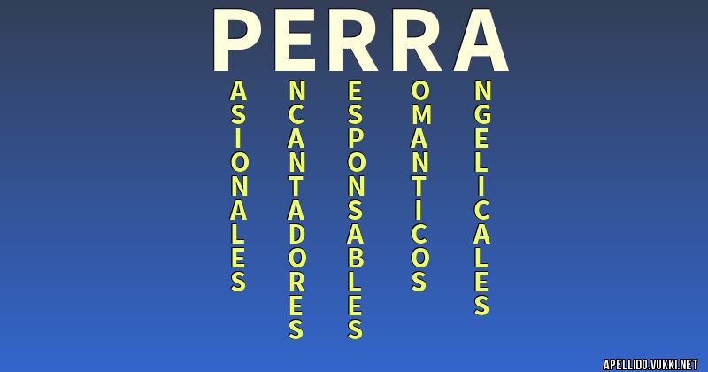 Significado del apellido perra - Significados de los apellidos